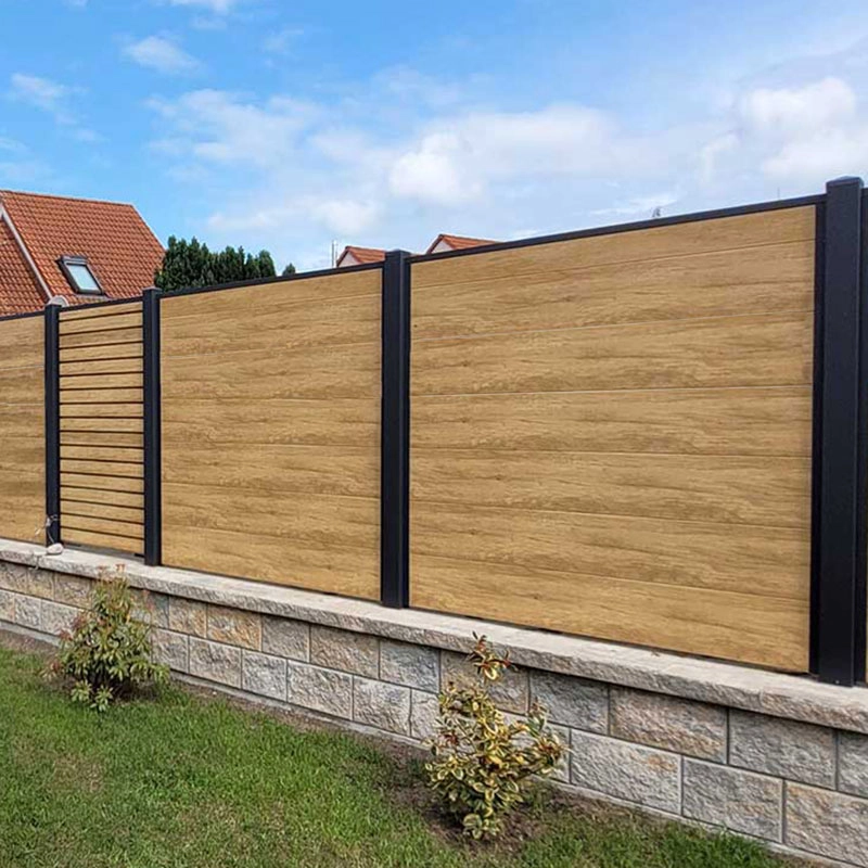 Kunststoff Zaun Holzoptik