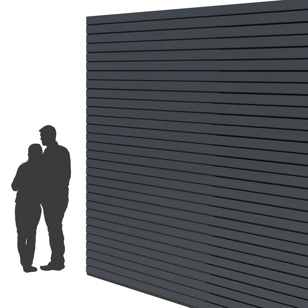 FairGarden®: Rhombuspaneel B200xT17 mm Kunststoff Anthrazit